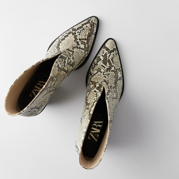 Zara | Shoes | Zara Snake Print Western Bootie 4 | Poshmark